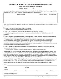 VaHomeschoolers Optional NOI Form – VaHomeschoolers